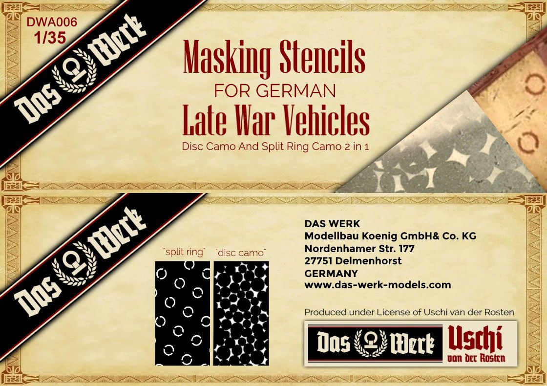 German Late War Masking Stencils | DWA006